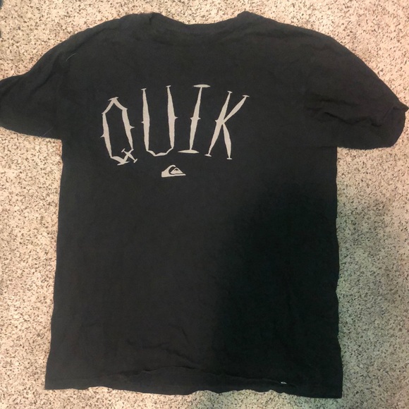 Quiksilver | Shirts | Mens Medium Quick Silver Tee Black And Silver ...